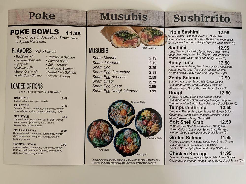 Menu at Good Friends Hawaiian Poke restaurant, Davis