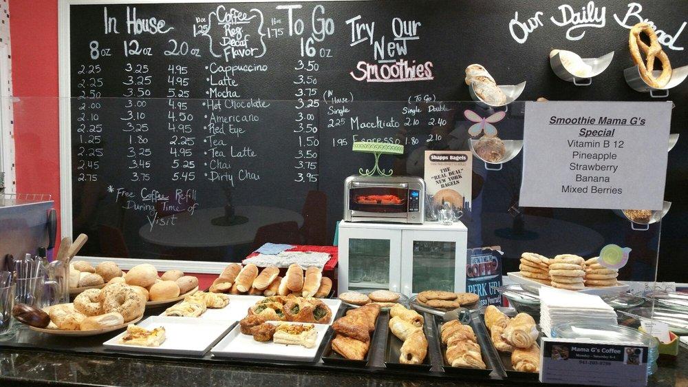Menu at Mama G's Coffee Bakery, Sarasota, N Tamiami Trail #2015