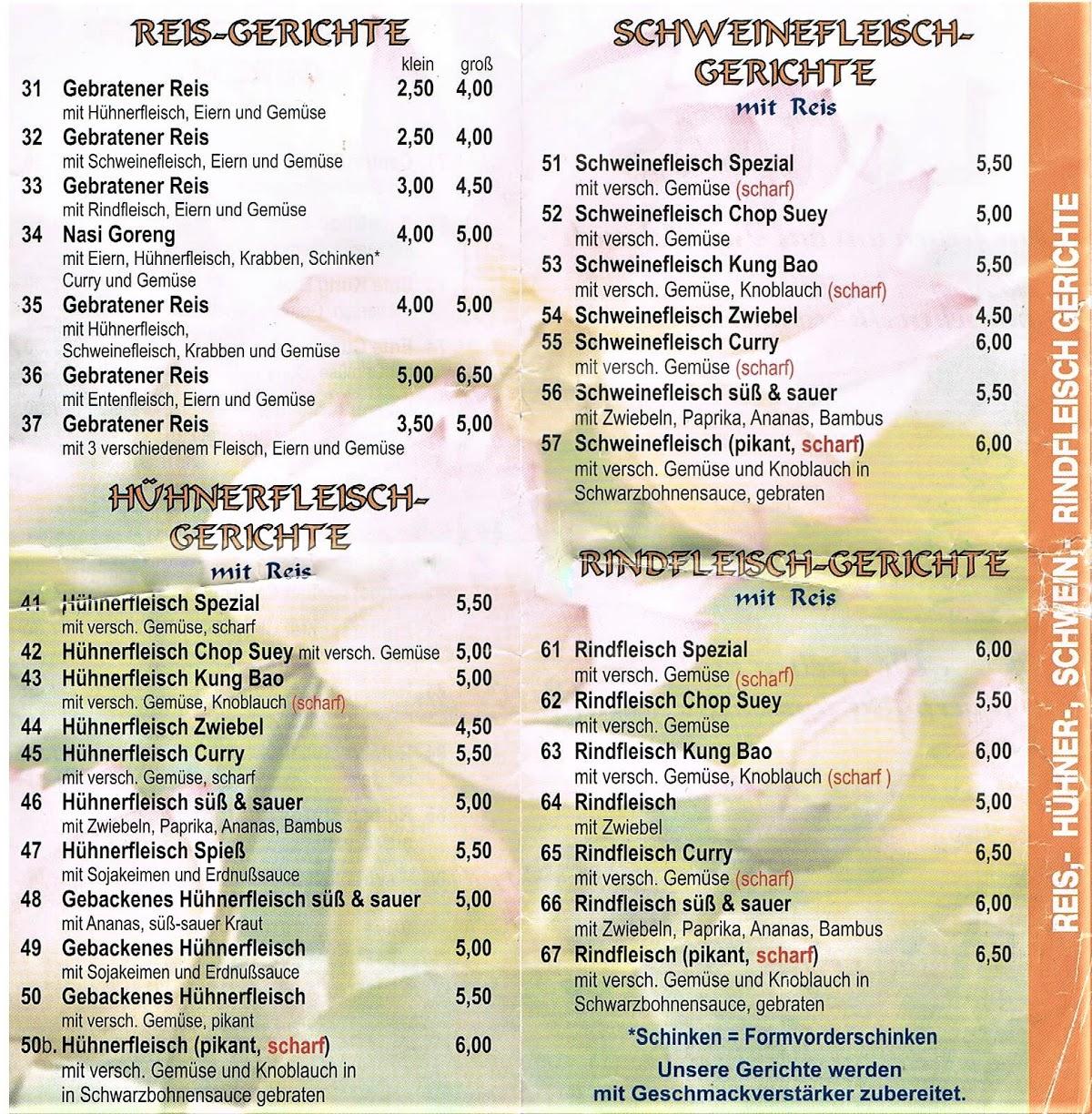 Speisekarte von Imbiss Lotus pub & Bar, Prüm