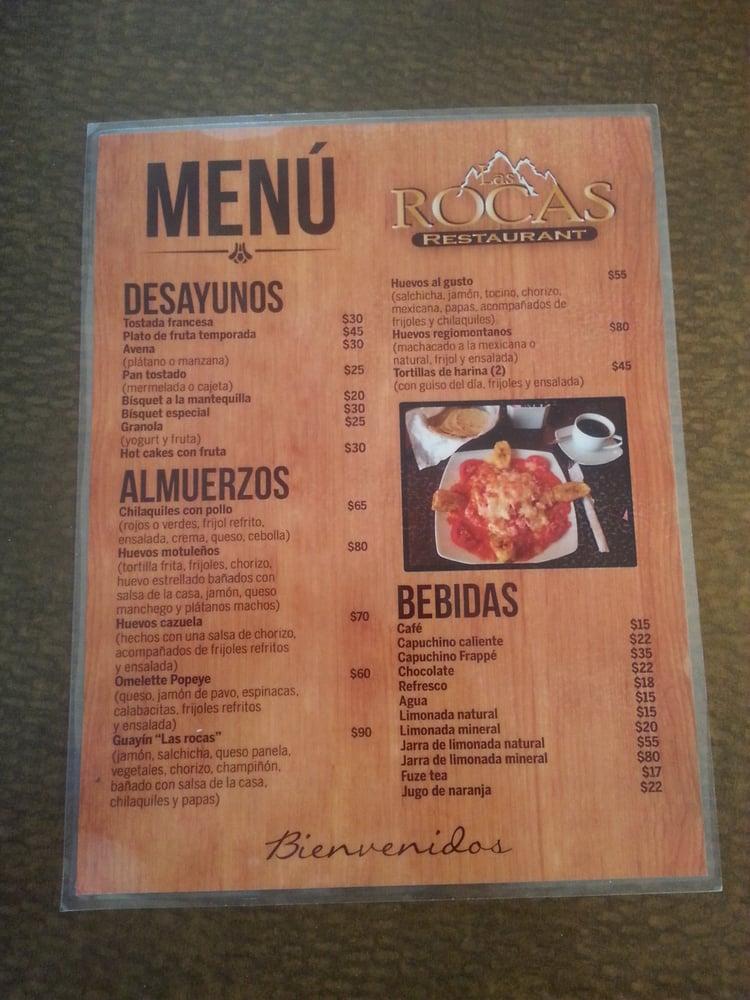 Carta de barbacoa Las Rocas, Matamoros