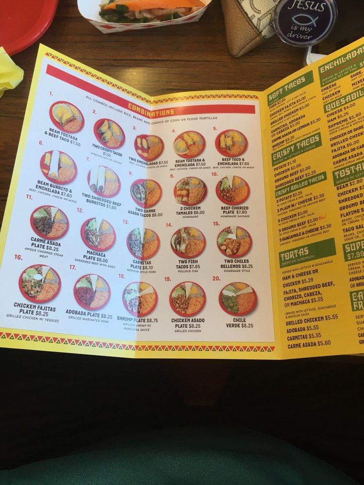 Menu at Muchas Gracias Mexican Food restaurant, McMinnville