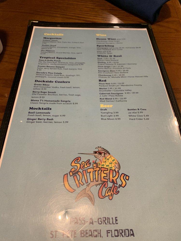 Menu at Red, White and Booze pub & bar, Saint Pete Beach