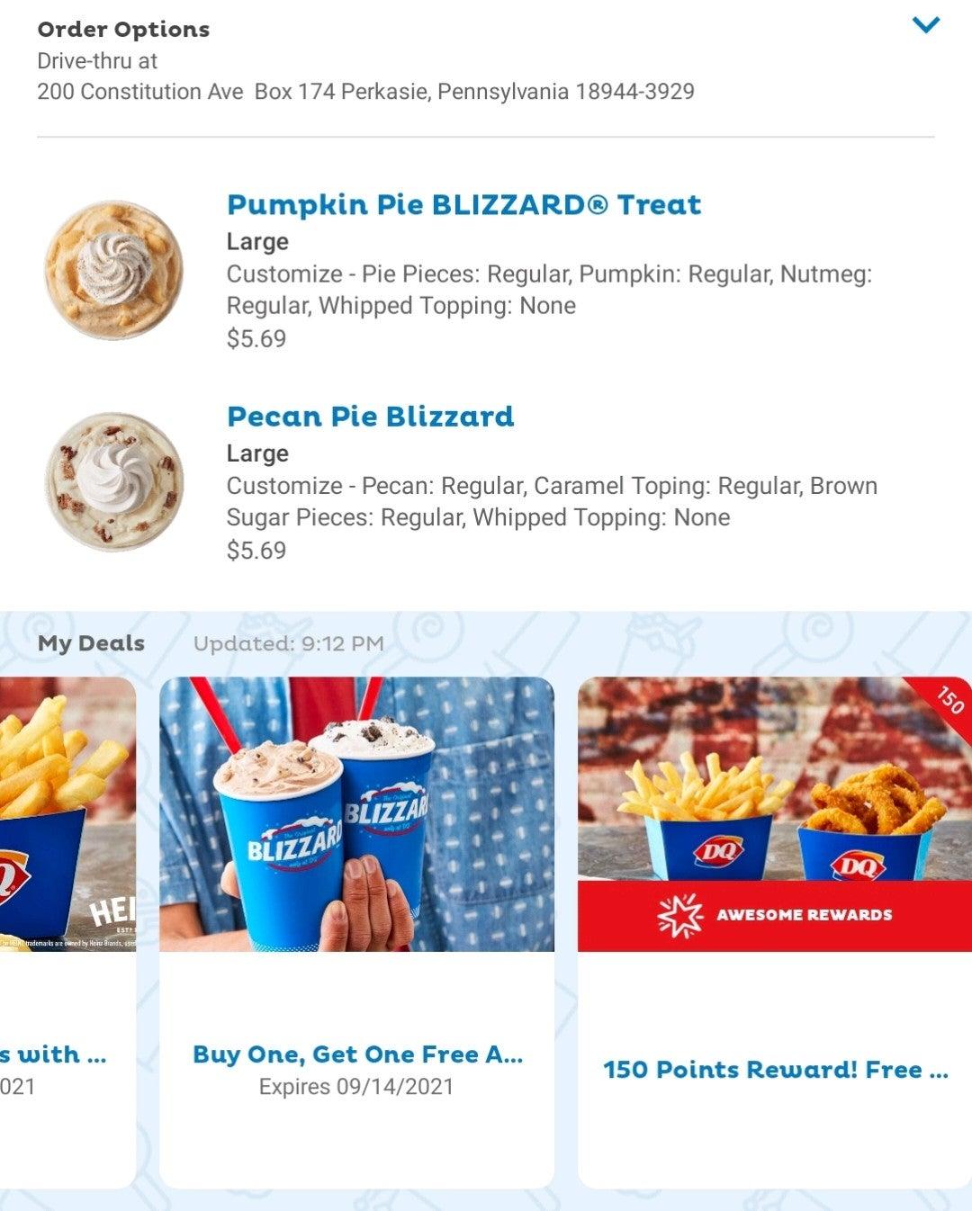 Menu at Dairy Queen (Treat) desserts, Perkasie, 200 Constitution Ave ...