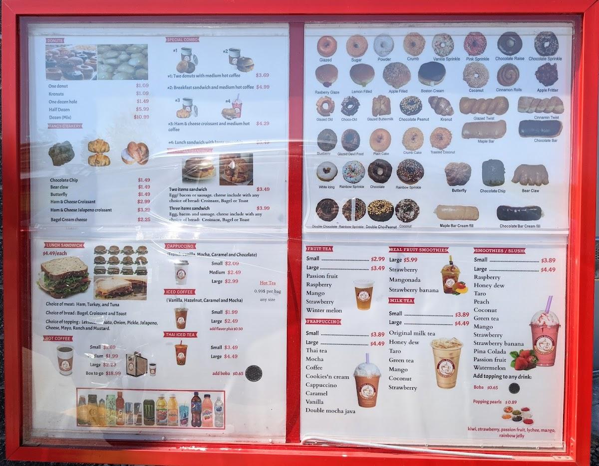 Carta del pub y bar Pana Donuts, Indianapolis, E Thompson Rd suite a