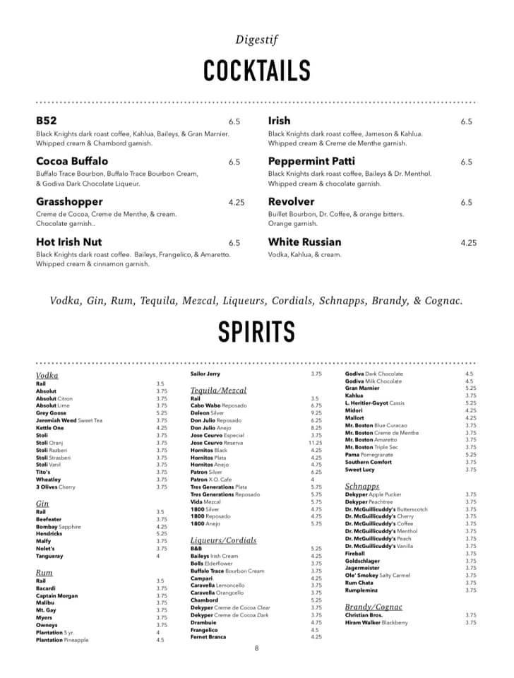 Menu at Roc's Blackfront Tavern & Grill pub & bar, Charleston