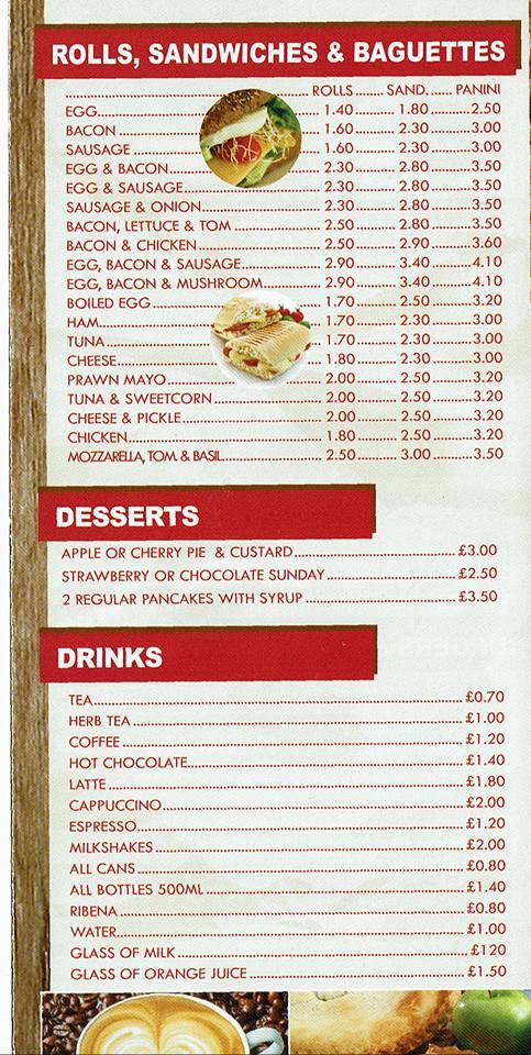 Menu at Fat Boys Cafe Breakfast Lunch, Redhill