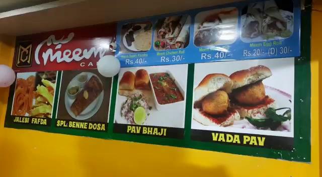 Menu at MEEM CAFE, Kalaburagi