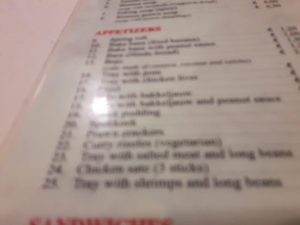 Menu at Sur.- Chin. Afh.centr. Albina, Amsterdam