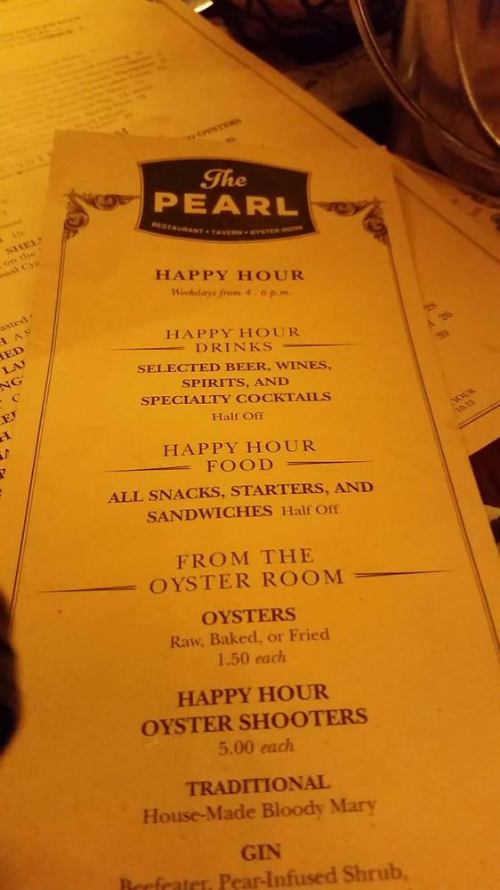 Menu at The Pearl restaurant, Columbus, 641 N High St