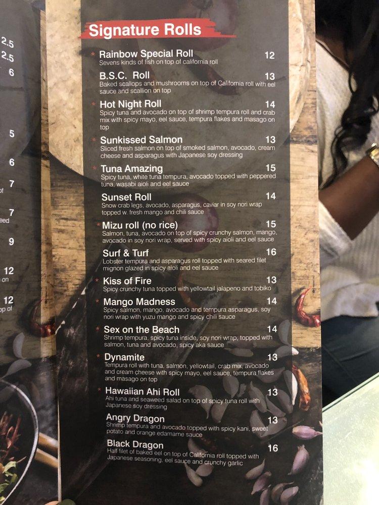 Menu at Kabuto Hibachi, Sushi & Udon restaurant, Rockville