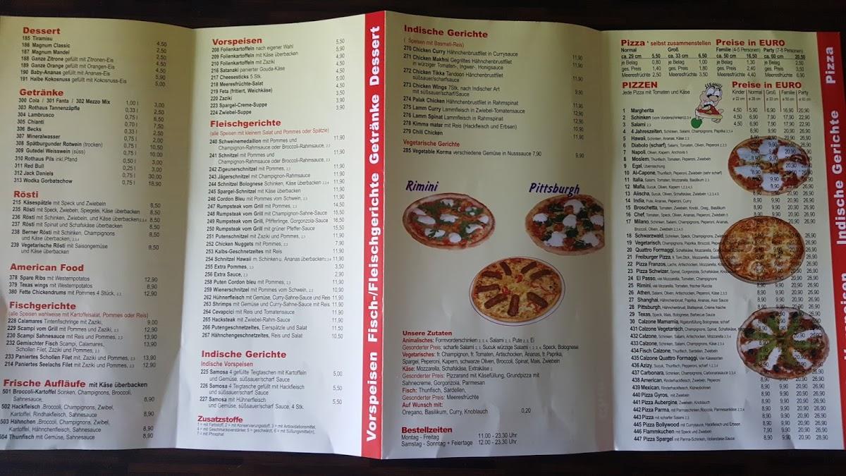 Speisekarte von MILANO - Pizza Express Liefer- und Heimservice, Weil am ...