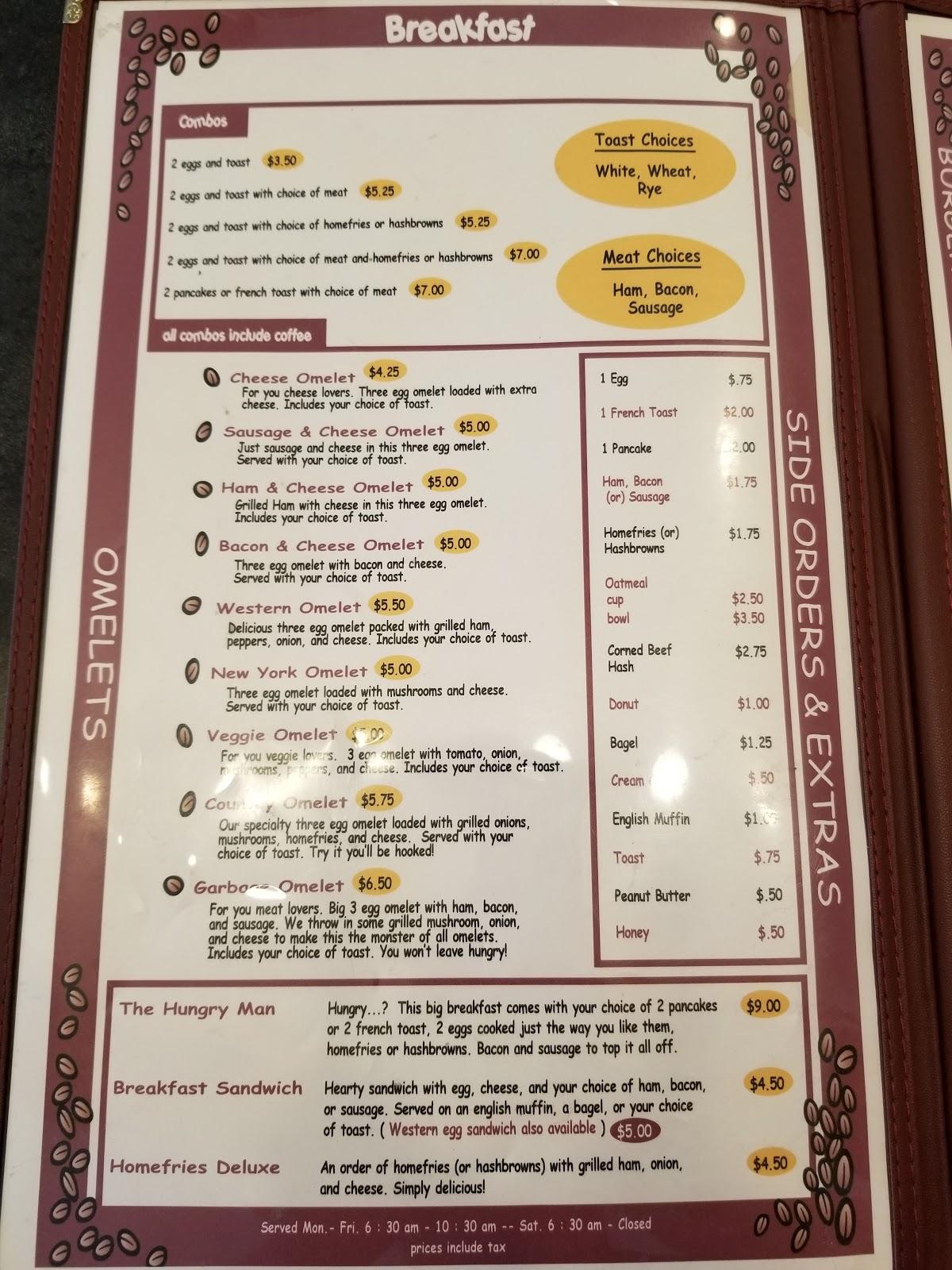 Menu at Three Wishes Cafe, Bath