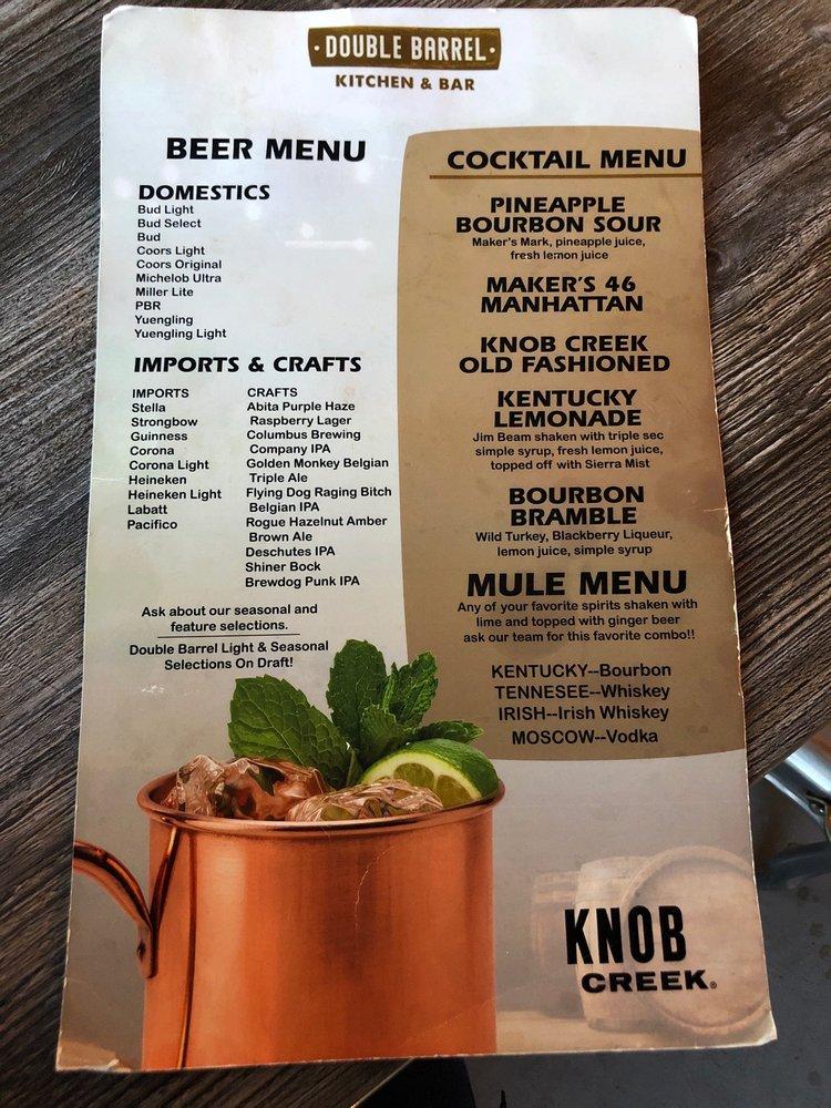 Menu at Double Barrel Kitchen & Bar, Westerville