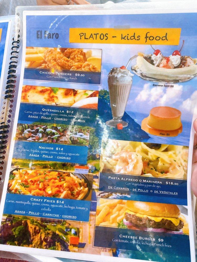 Menu at El Camaron De Sinaloa restaurant, San Jose