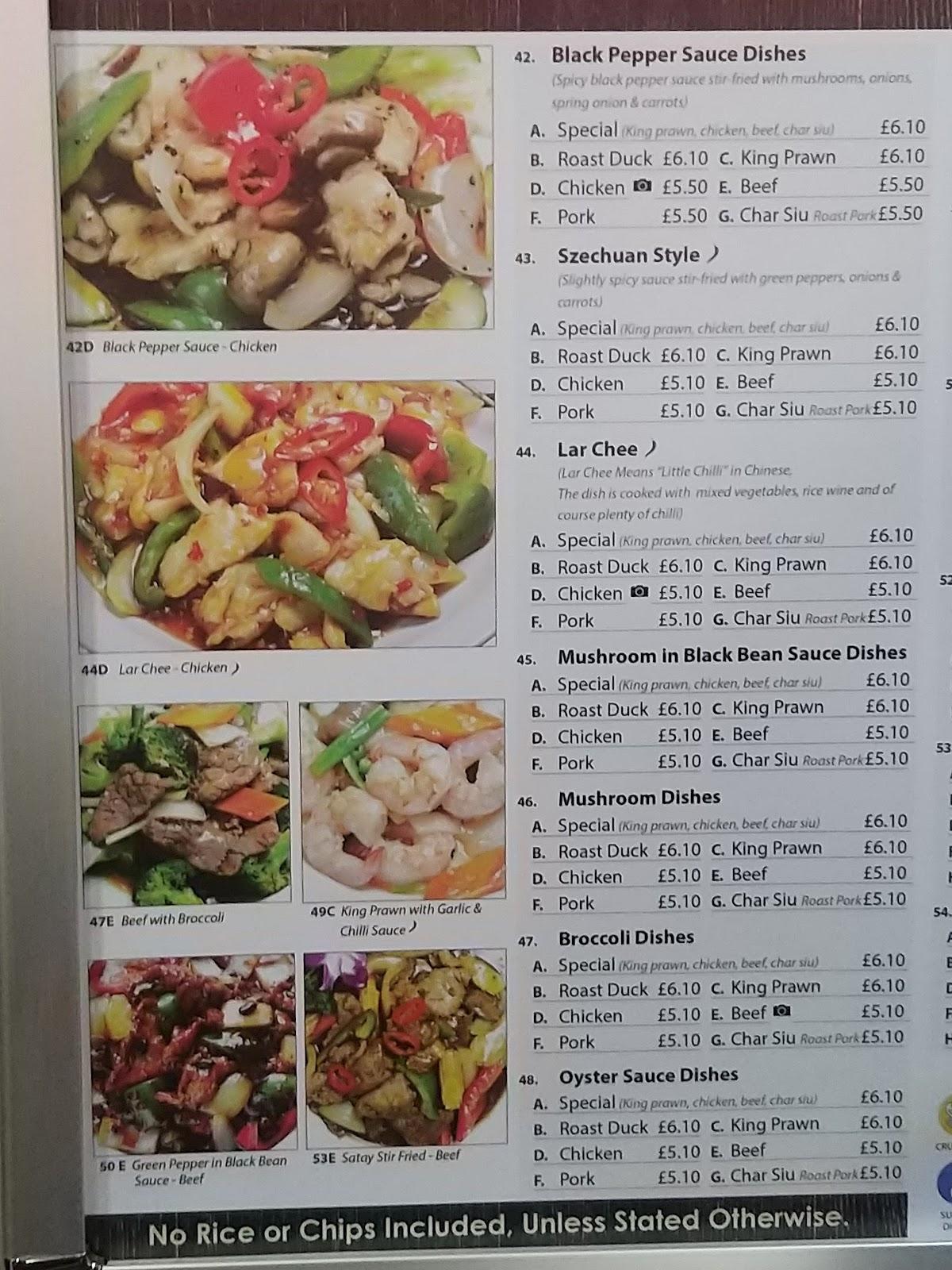 Menu at Peking Inn restaurant, Cumbernauld