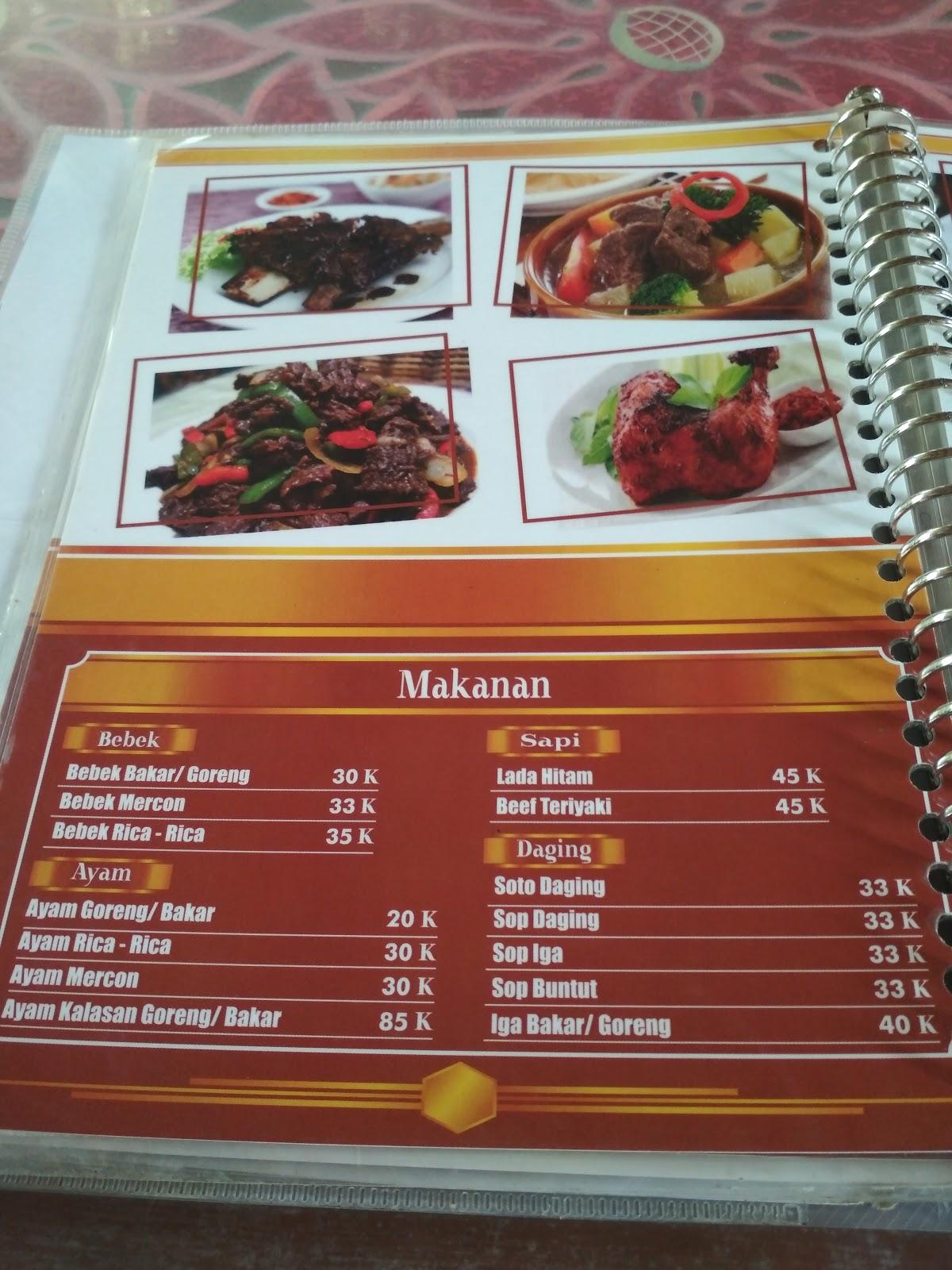 Menu at Pondok Makan 21 restaurant, Metro