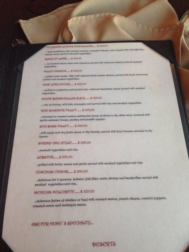 Menu at Restaurant Bar El Set, Puerto Vallarta, Carr. Costera a Barra ...