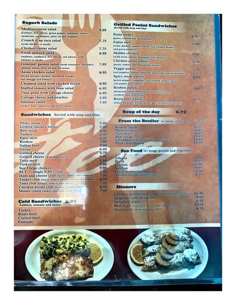 Menu at Tastee Corner Cafe, Berwyn