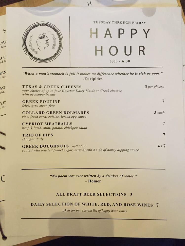 Menu at Helen Greek Food & Wine pub & bar, Houston
