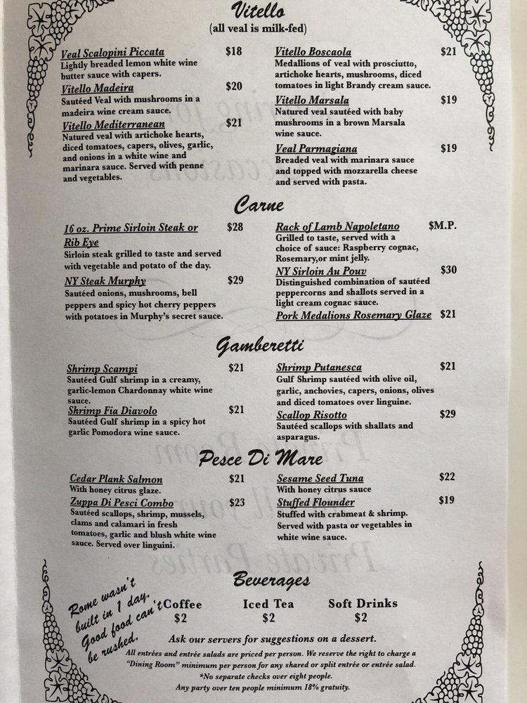 Menu at Italian Village Restaurant, Midland, W Wadley Ave Ste 1