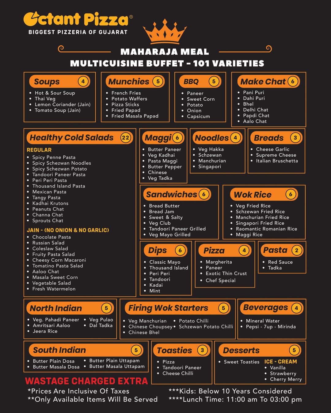 Menu at Octant Pizza, Deccan Mall, Pune, Pune