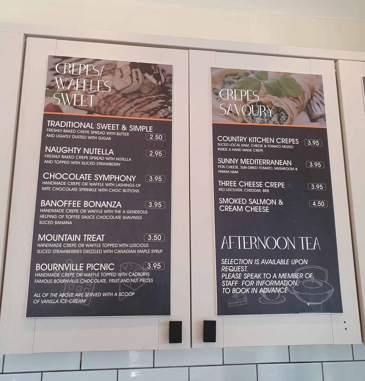 Menu at Rossa Coffee Shop cafe, Thurston