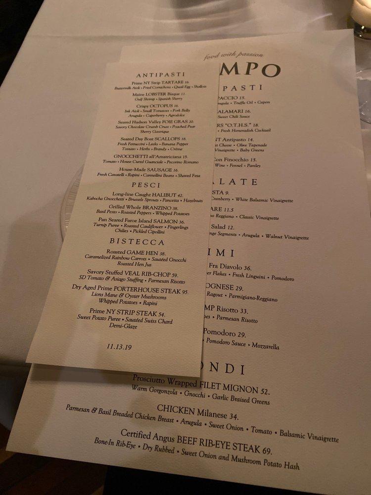 Menu at Angeline pub & bar, Buffalo