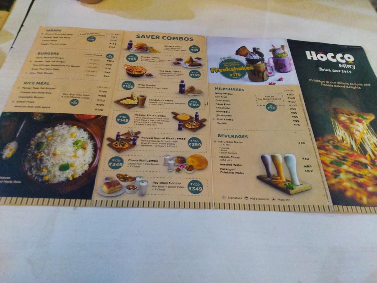 Menu at Hocco Eatery, Law Garden, Ahmedabad, Ground floor