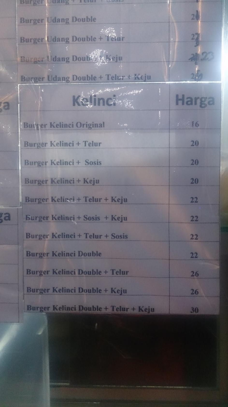 Menu at Burger Ramly Marchelia restaurant, Batam, Taman Baloi