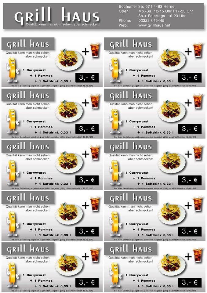 Speisekarte von Grill Haus fast Food, Herne