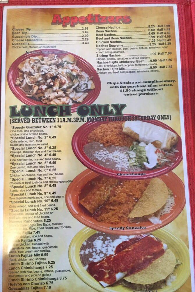 Menu at El Camino Real restaurant, Warsaw
