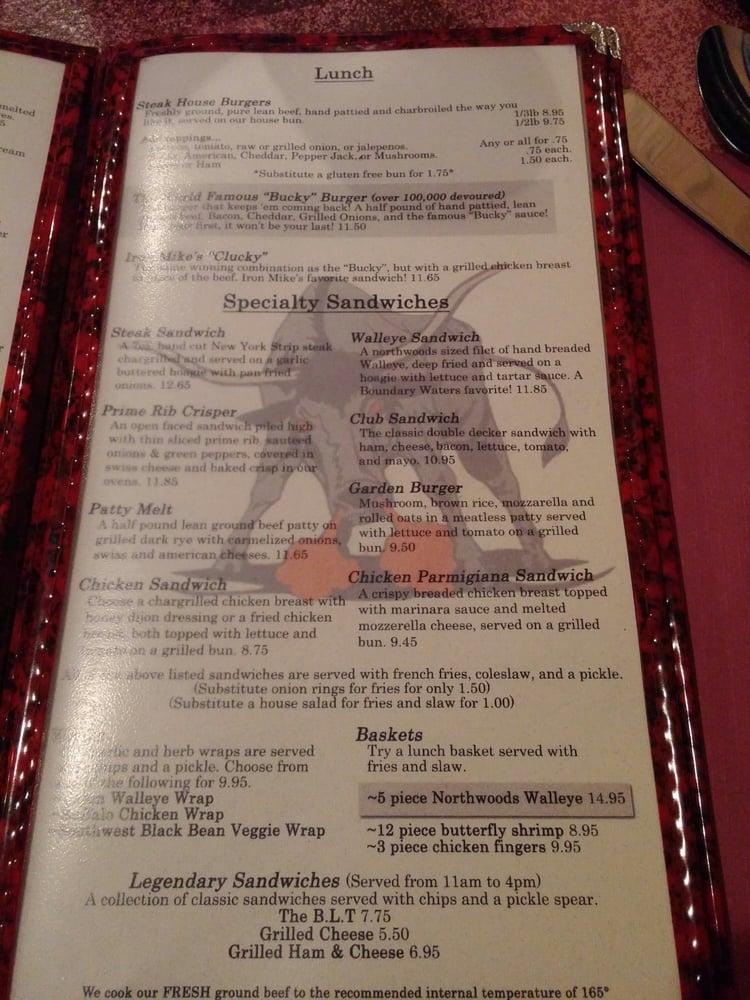 Menu at Ely Steak House pub & bar, Ely