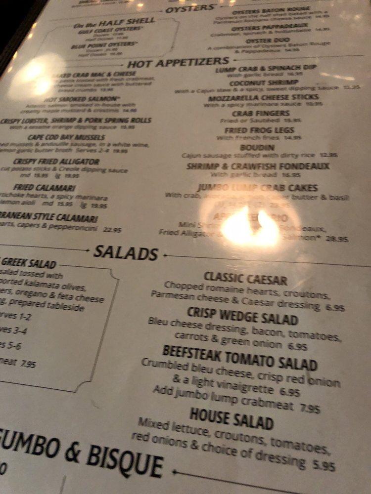 Menu at Pappadeaux Seafood Kitchen restaurant, Greenwood Village, E ...