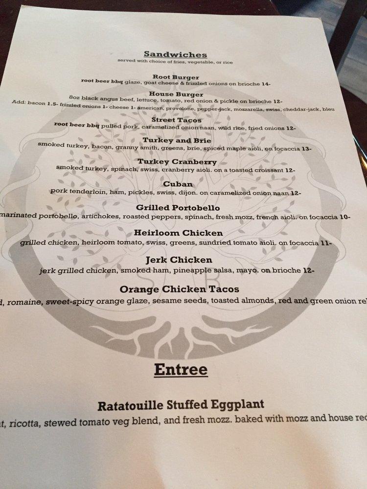 Menu at Scenic Root pub & bar, Manlius