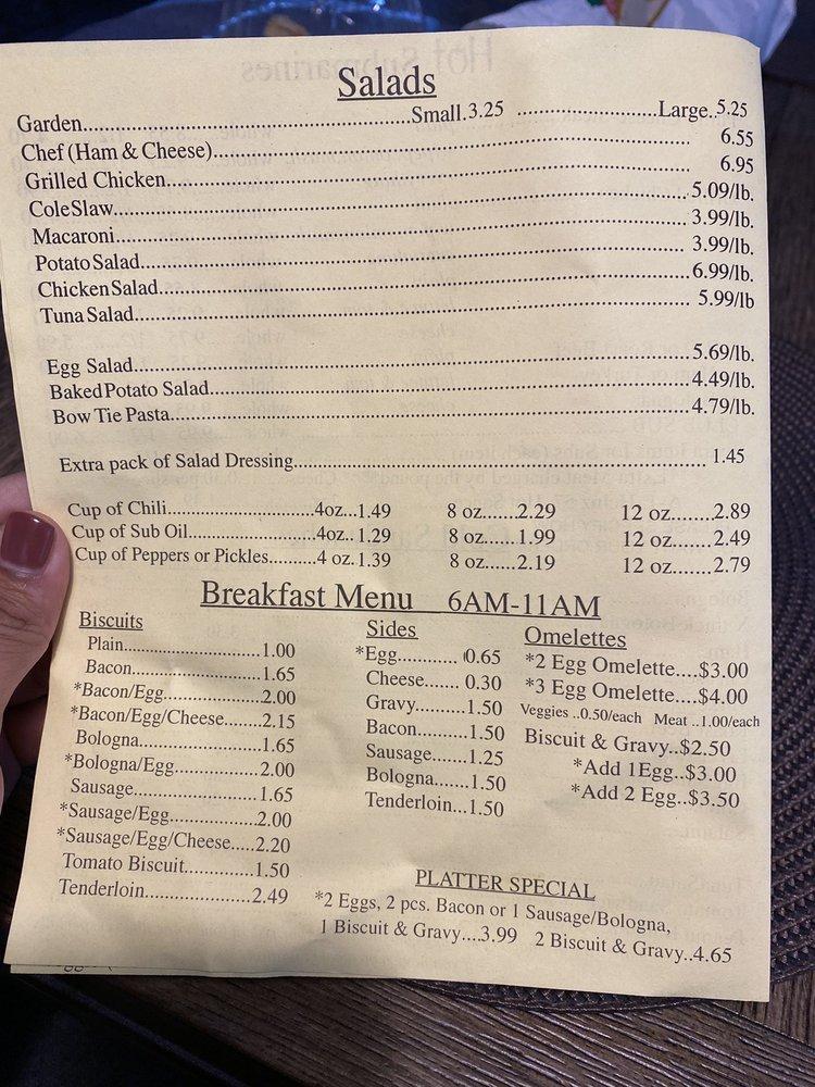Menu at Brock's Mkt. & Deli restaurant, Newport
