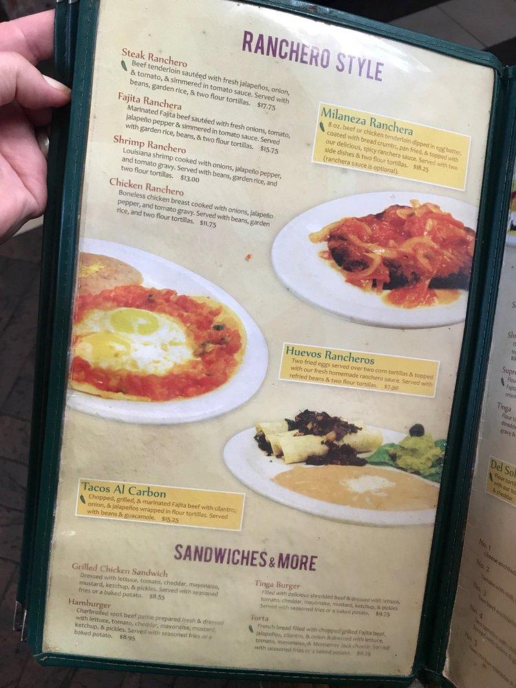 Menu at La Casa Del Sol - Thibodaux restaurant, Thibodaux