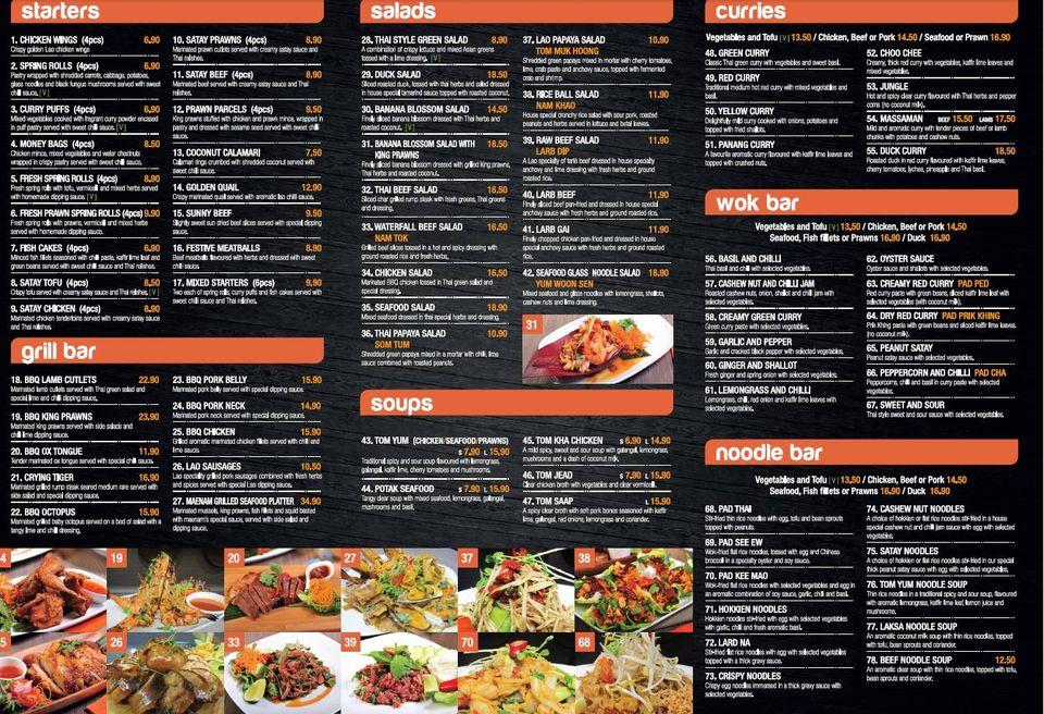 Menu at Maenam Lao & Thai Strathfield restaurant, Strathfield
