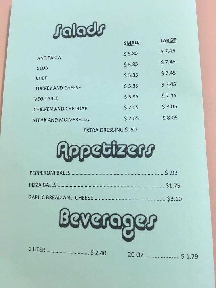 Menu at Patti's Pizza pizzeria, Erie, W 38th St