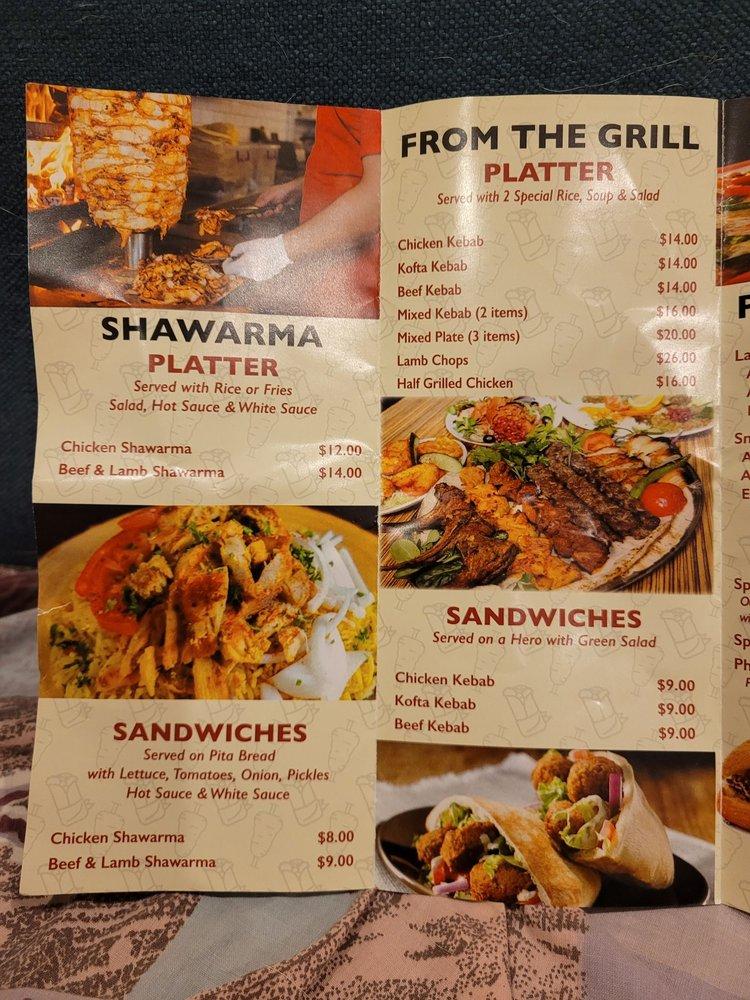 Menu at Shawarma Spot NYC restaurant, New York City