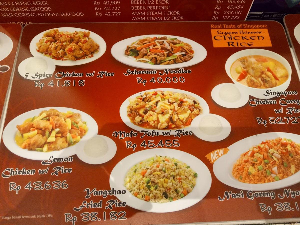 Menu at Rice Senayan City restaurant, Central Jakarta, Senayan City