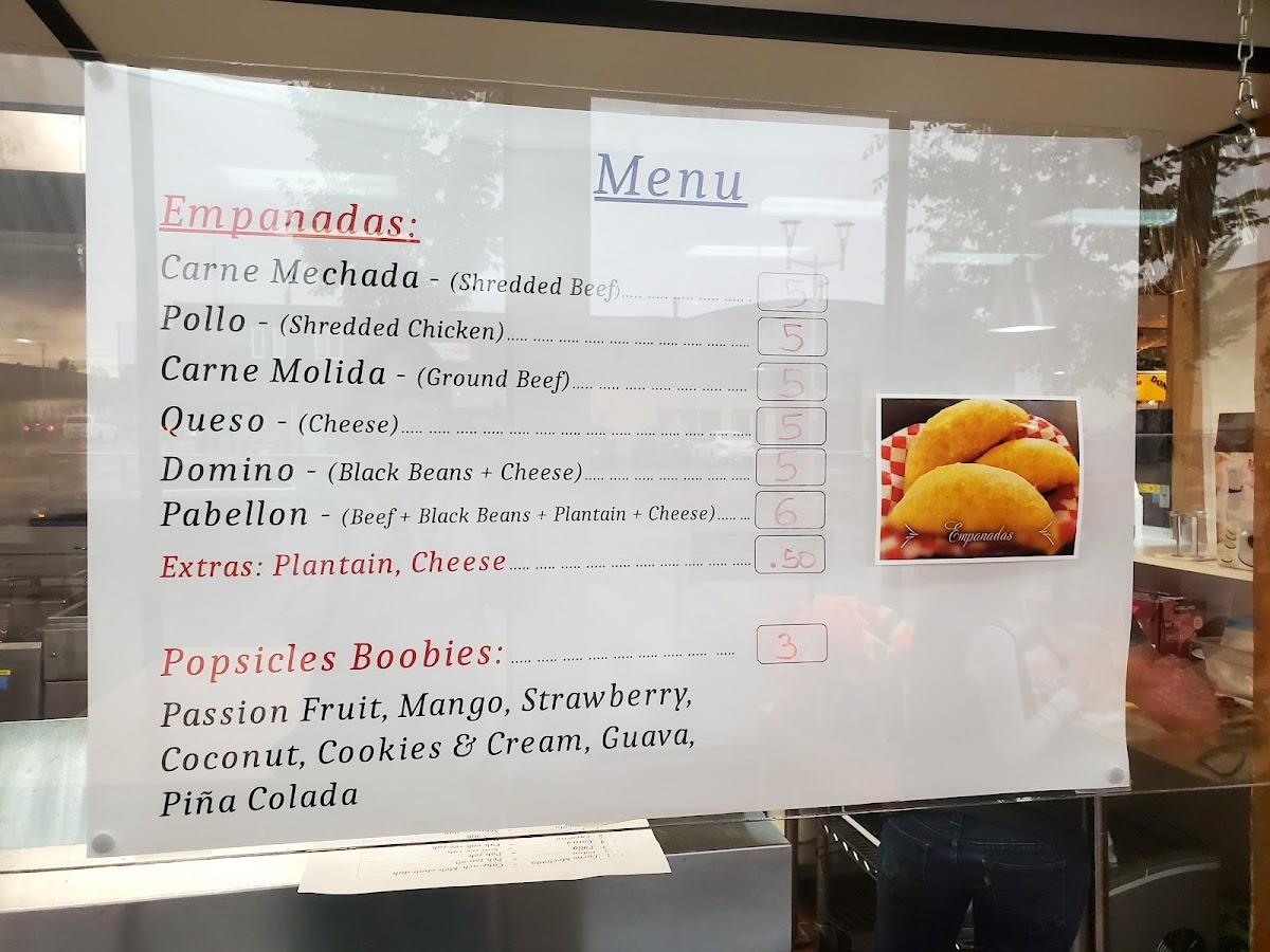 Menu at Arepa Queen restaurant, Grande Prairie