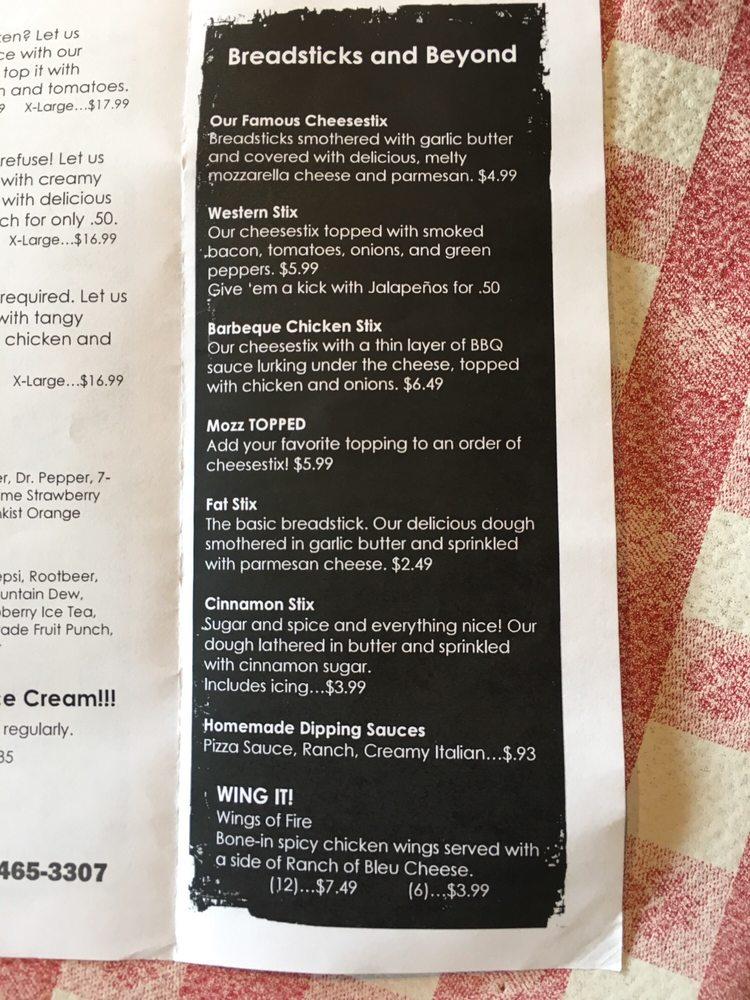 Menu at Fat Jack's Pizza pizzeria, Payson