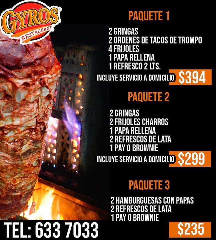 Carta de Gyros Restaurant, Monclova