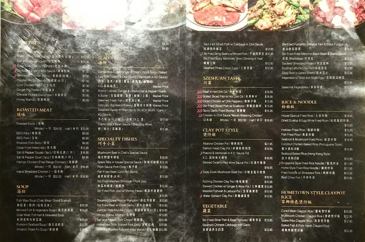 Menu at King Restaurant & Bar, Honolulu