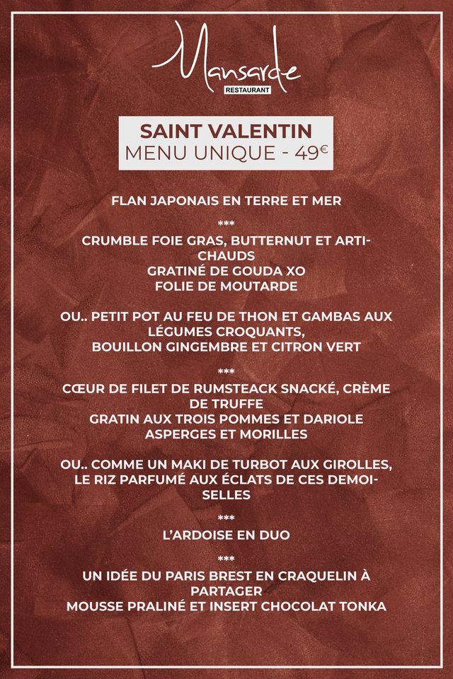 Menu au Restaurant La Mansarde, Golbey