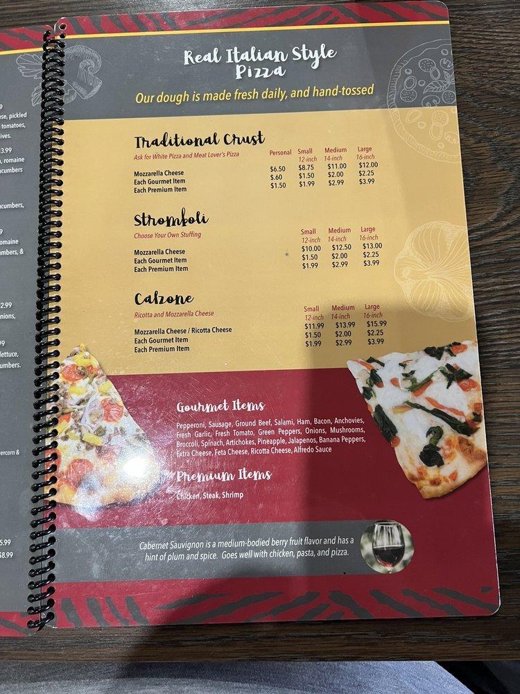 Menu at Three Guys Italian Restaurant, Franklin