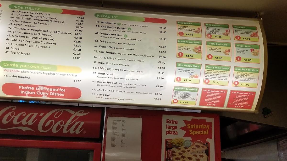 Menu at ALI G RESTAURANT, Kilrush