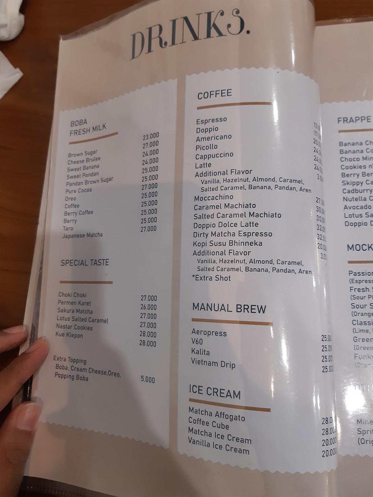 Menu at Bhinneka Indonesian Resto & Cafe, Batam