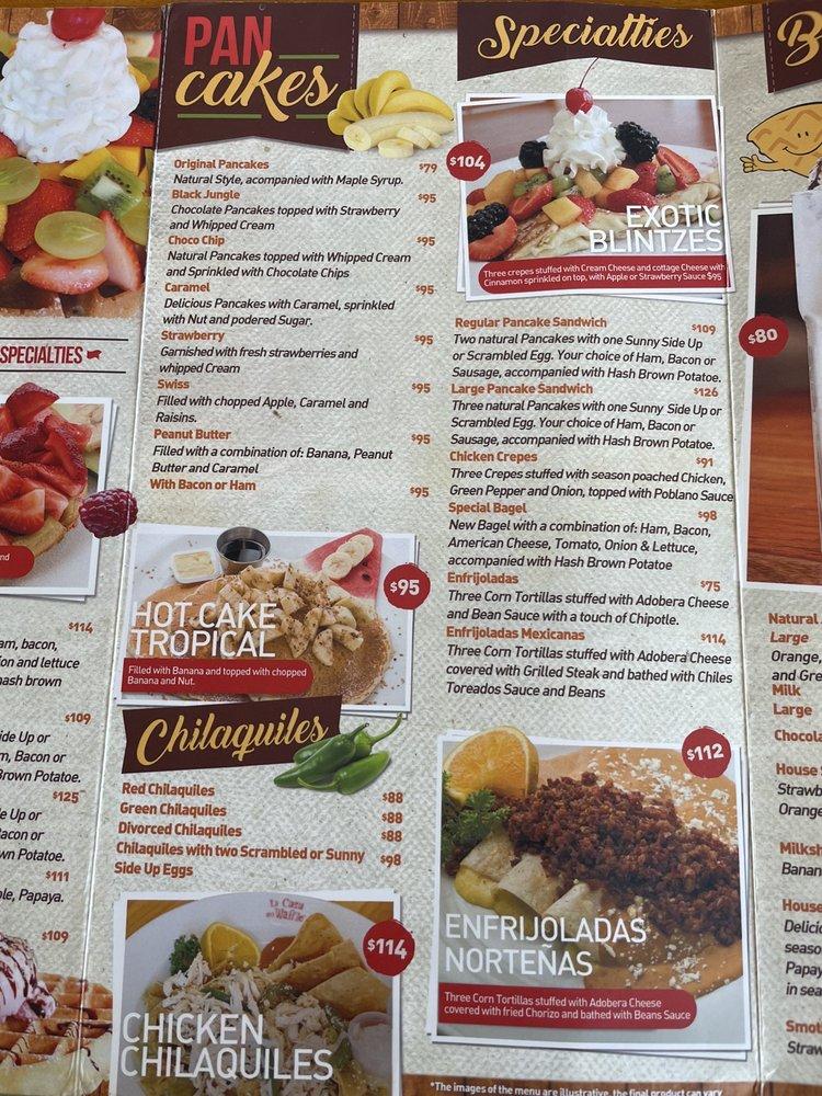 Carta del restaurante La Casa Del Waffle - Puerto Vallarta, Puerto ...