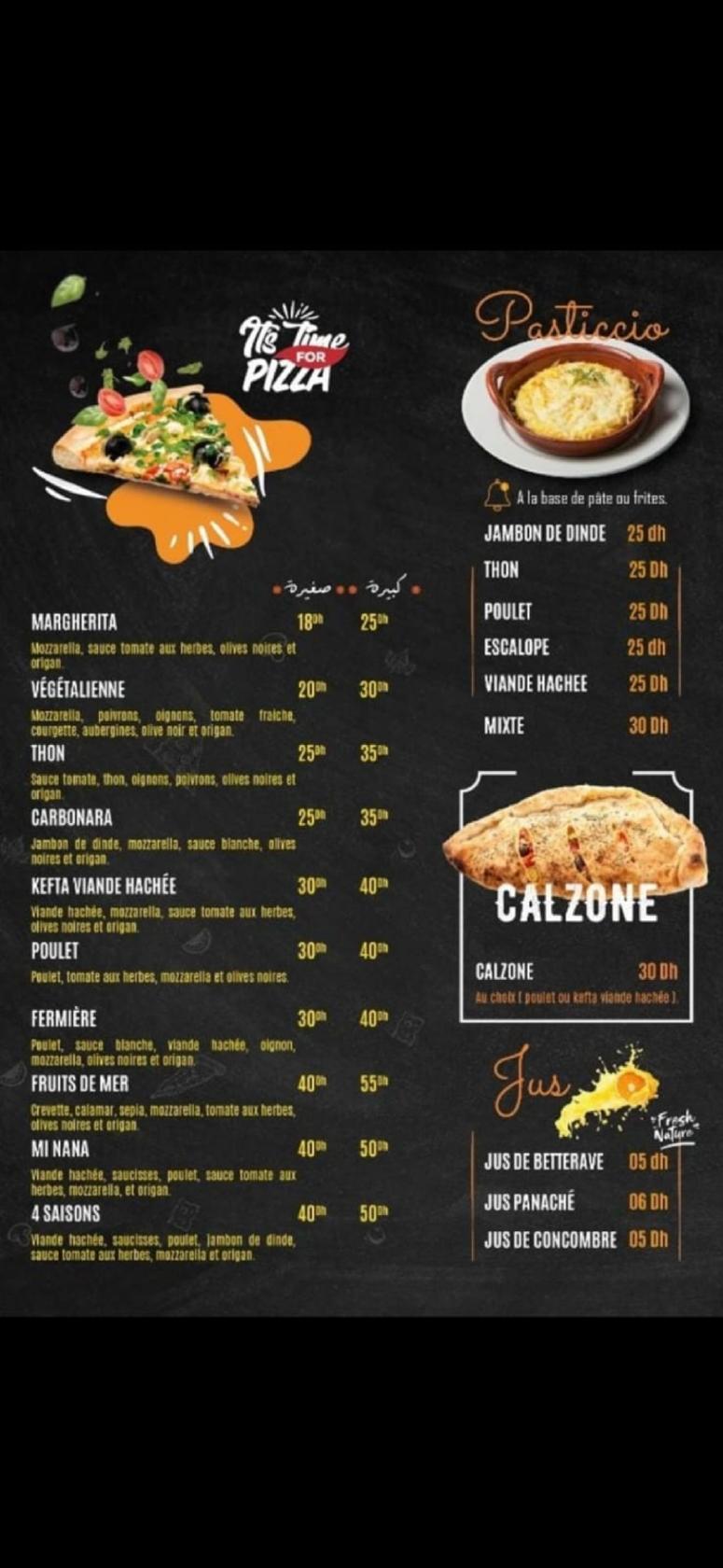 Speisekarte von Mi Nana Food restaurant, Agadir